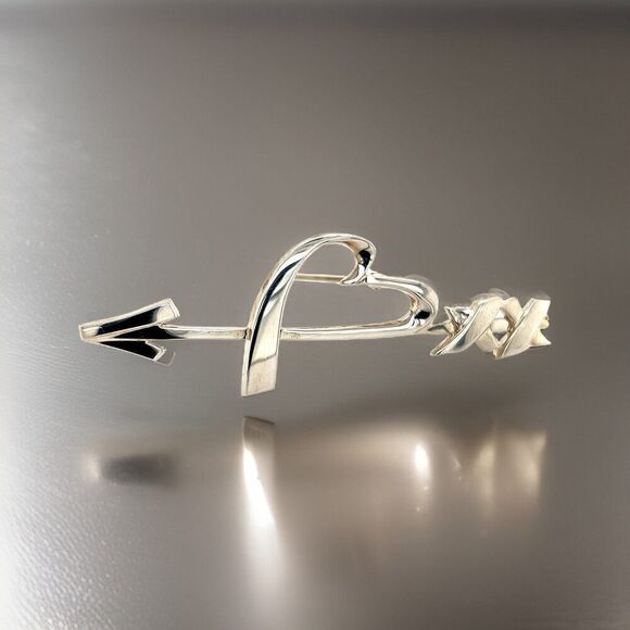 Tiffany & Co. | Jewelry | Tiffany Co Estate Heart Arrow Brooch Silver ...